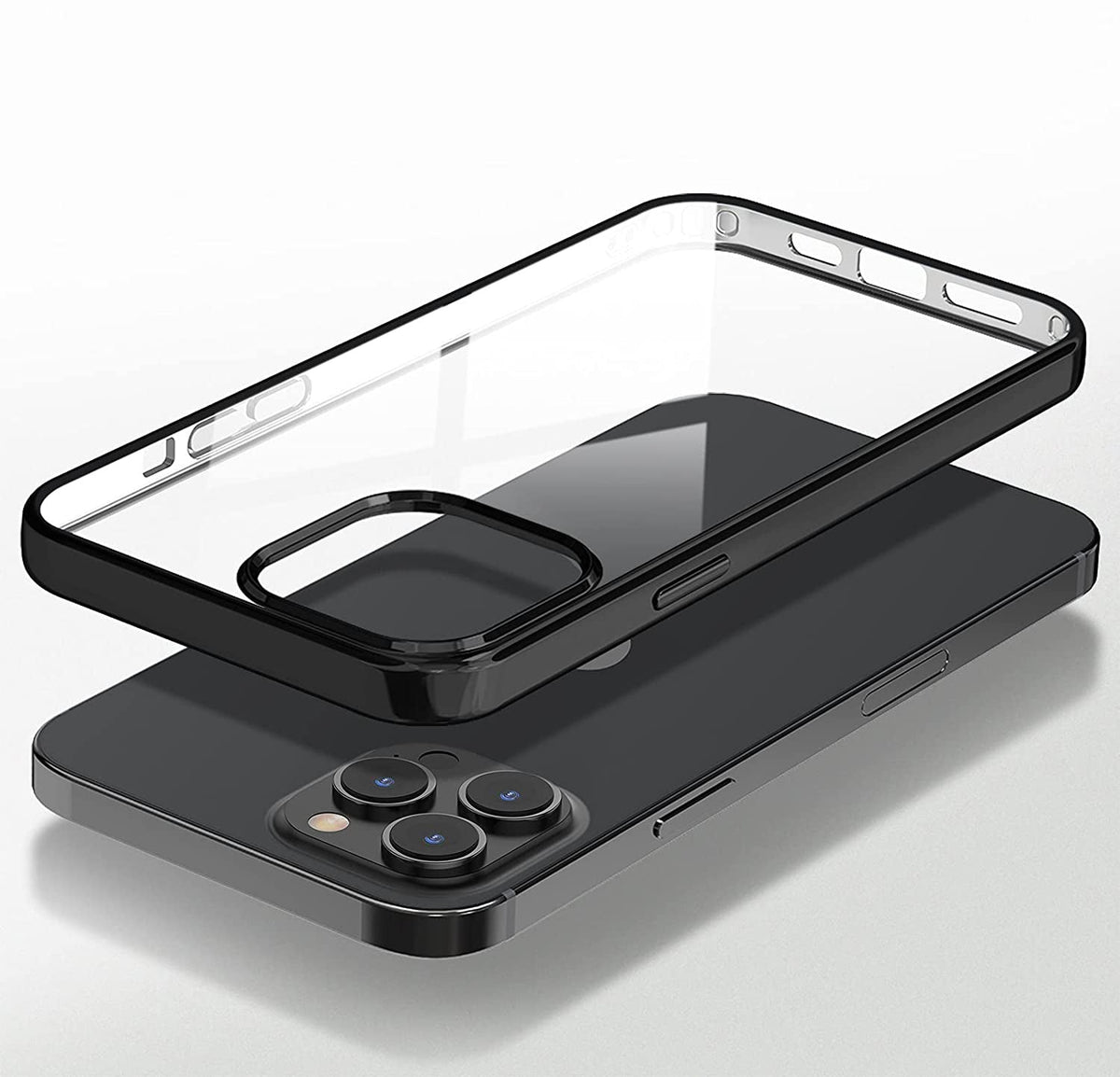 iPhone 15 Series Crystal Clear Chrome Electroplated Bumper Case Cover ...