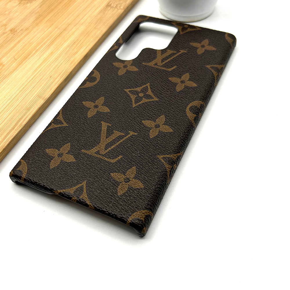 Samsung Galaxy S24 Ultra Luxury Brand Case Cover Brown – Leathon